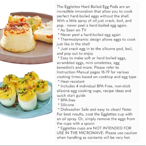 Egglettes | Kitchen | New Set Of Four Egglettes Egg Makers Starbucks ...